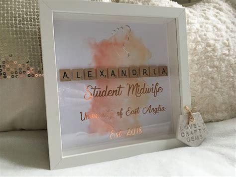 Student Midwife Frame Limited Edition Peach Watercolour And Rose Gold
