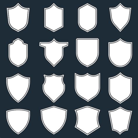 Premium Vector Vector Big Set Of Flat Shield Set
