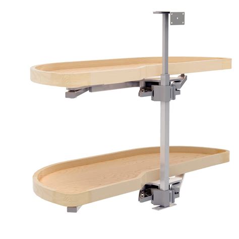 REV A SHELF INC 18 Two Tier Wood Classic Girasolo For Right Blind Corner Maple Rev A Shelf