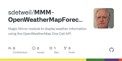 github sdetweil mmm openweathermapforecast magic mirror module to