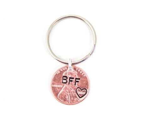 Best Friend Keychain Bff Keychain Friend T Friendship Etsy