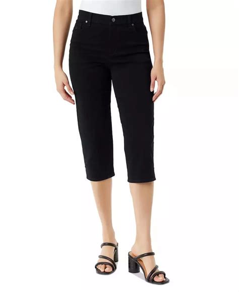 Gloria Vanderbilt Womens Amanda High Rise Straight Leg Capri Jeans