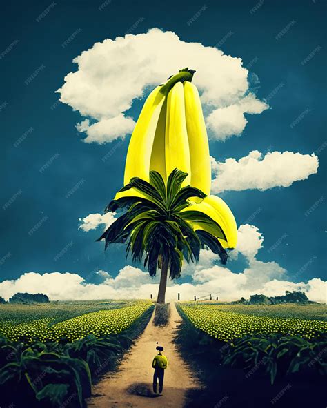 Plantaciones De Plátanos Monocultivos De Siembra De Cultivos Foto Premium