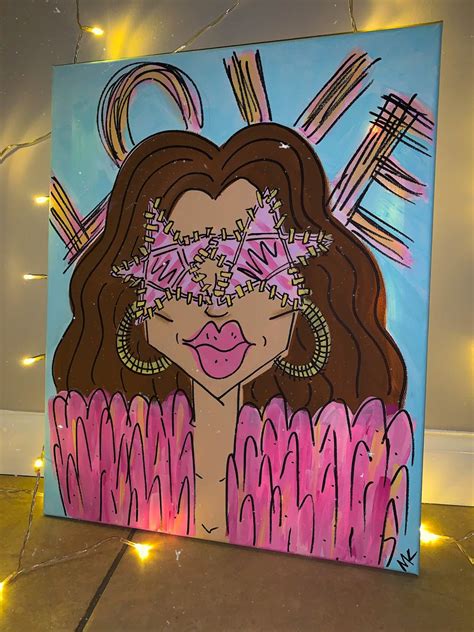 Gals In Glasses Diy Canvas Art Painting Cute Canvas Paintings Dorm Art