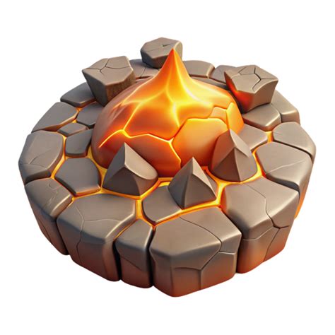 Molten Rock Game Asset Volcanic Island 55923694 Png