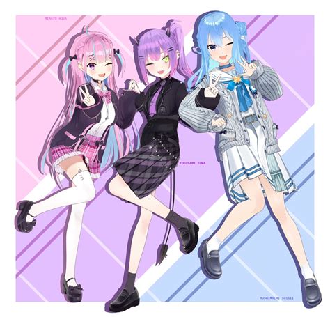 風籟 ~furai~さんの写真・動画 ホロライブ Hololive 湊あくあ 常闇トワ 星街すいせい Startend