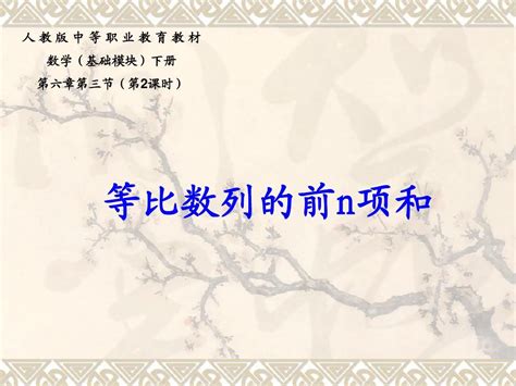 等比数列求和2word文档在线阅读与下载无忧文档