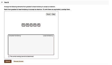solved arrange the following elements from greatest to least tendency
