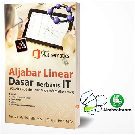 Jual Buku Aljabar Linear Dasar Berbasis IT Scilab Geogebra Dan