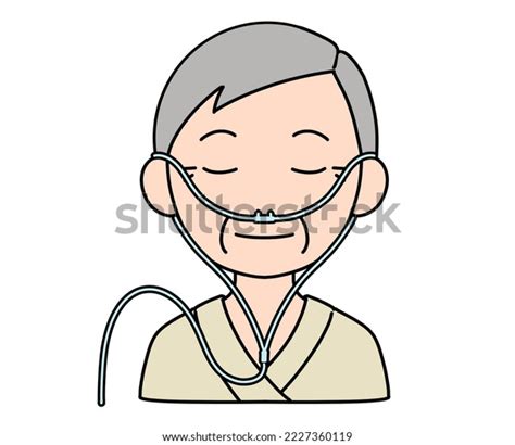 Oxygen Therapy Nasal Cannulamedical Drawing Materials Stock