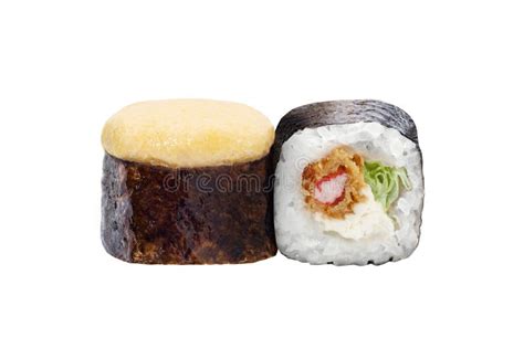 Sushi Wrapped In Seaweed Showcasing The Artistry Of Japanese Cuisine