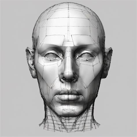 Human Facial Anatomy Illustration Premium Ai Generated Image