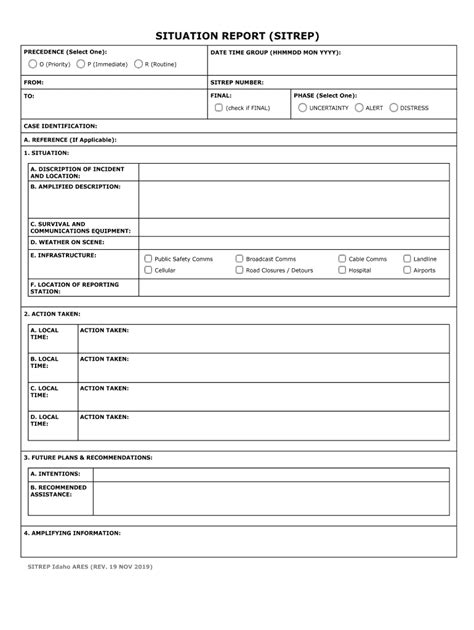 Sitrep Template Fill Online Printable Fillable Blank Pdffiller
