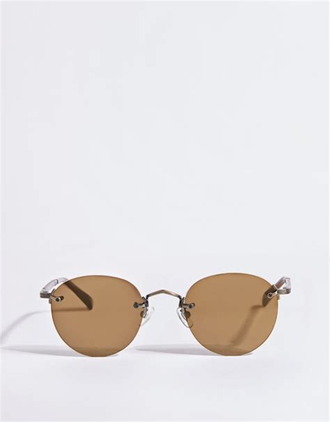 Gold And Wood Calypso Sunglasses Sunglassesround Frame Ifchiccom