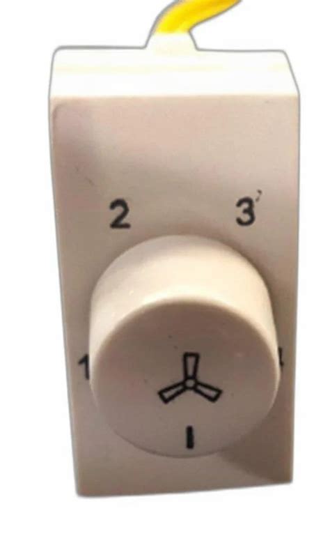 White 6A Switch Type Modular Fan Regulator 4 Step At Rs 70 In New Delhi