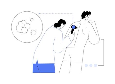 피부암 진단 추상 개념 벡터 일러스트 프리미엄 벡터