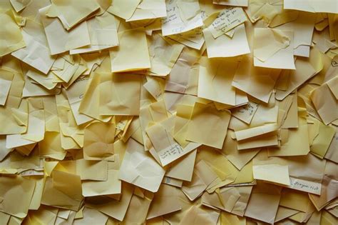 Premium Photo Realistic Square Yellow Paper Sticky Memo Notes