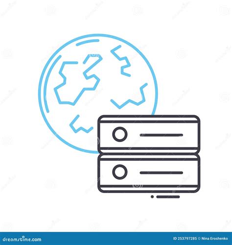 Big Data Line Icon Outline Symbol Vector Illustration Concept Sign
