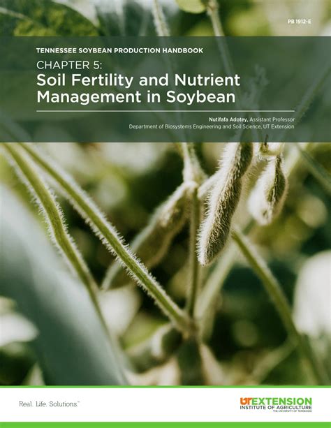 Pdf Pb 1912 E Tennessee Soybean Production Handbook Chapter 5 Soil