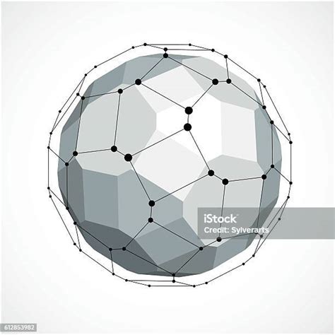 추상적임 3d 연마 그림 연결된 블랙힐스 운항선 도트 구에 대한 스톡 벡터 아트 및 기타 이미지 구 0명 2차 도형 Istock