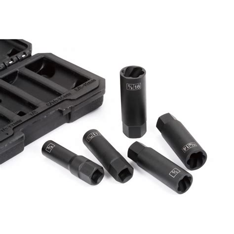 Deep Twist Extractor Set 3 8 Drive Sae Metric 5 Pcs