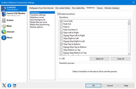 How To Preview And Select Transition Effects For The Slideshow