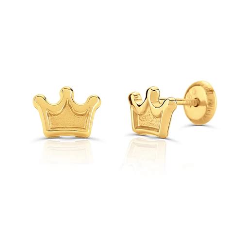 Cercei Din Aur 14k Pentru Copii Crowns