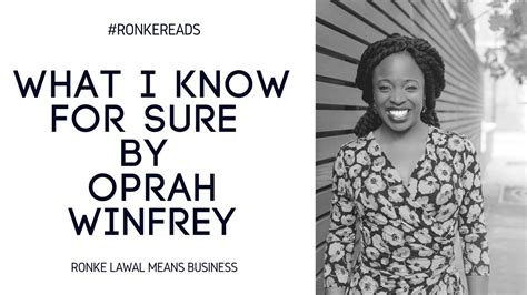 Book Review What I Know For Sure By Oprah Winfrey Ronkereads Youtube