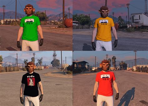 Anime T Shirts For Mp Male V10 Gta 5 Mod