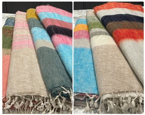 Stripe Yak Wool Blanket Sofa Blanket Throws Yoga Meditaion Blankets