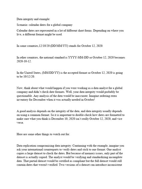 Data Integrity And Example Pdf Databases Data