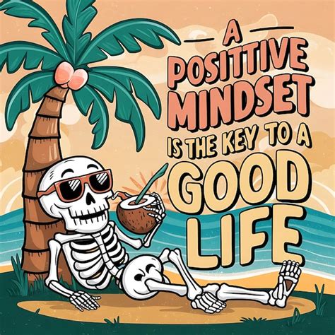 A Cartoon Of A Skeleton With A Palm Tree On The Top Of It Premium Ai