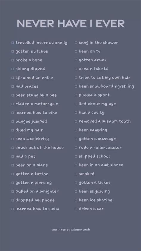 100 Very Best Never Have I Ever Questions Artofit