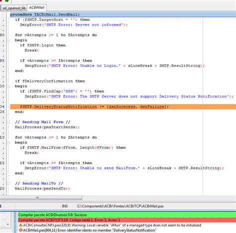 Problema Instalação Acbr Lazarus 202 Object Pascal Delphi