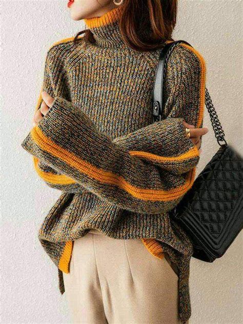 Pin On Barevný Svetry Ladies Turtleneck Sweaters Sweaters For Women