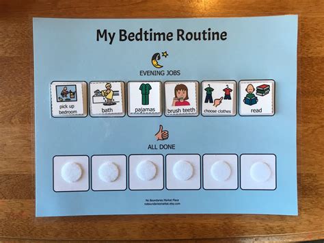 Bedtime Routine Bedtime Schedule Bedtime Visual Bedtime Etsy