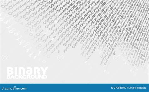 Digital Stream Perspective Binary Background Vector Pattern Stock Vector Illustration Of
