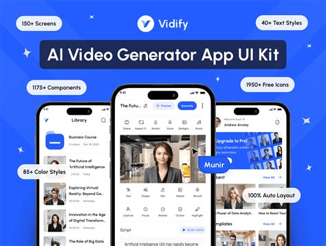 Vidify Ai Video Generator App Ui Kit By Sobakhul Munir Siroj On Dribbble