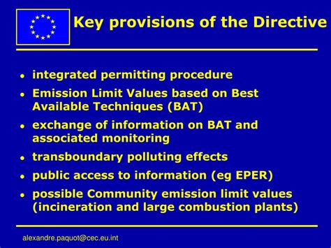 Ppt The Ippc Directive And Its Implementation Alexandre Paquot Ppt The Ippc Directive And Its Implementation Alexandre Paquot