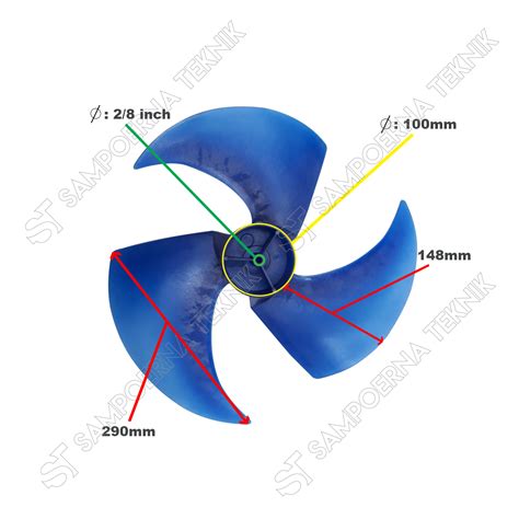 Fan Blade Kemao Tfe500 90 610mm Diameter As 13mm Sampoerna Teknik