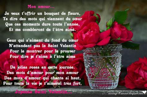 Poèmes Pour La Saint Valentin Message Damour