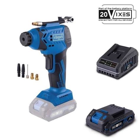 Compresseur Portatif Scheppach 20v Ixes C Ac20 X Batterie 2ah