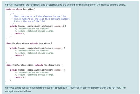 Solved A Set Of Invariants Preconditions And Postconditions