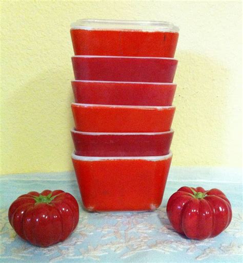 Vintage Pyrex Small Refridgerator Containers No Lids 5 Each Pyrex