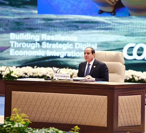 الكلمة الافتتاحية للسيد الرئيس عبد الفتاح السيسي رئيس جمهورية مصر