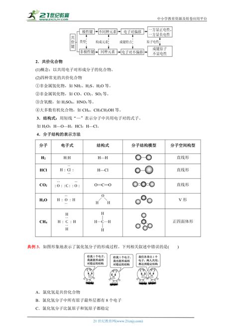 第四章 第三节 化学键 21世纪教育网