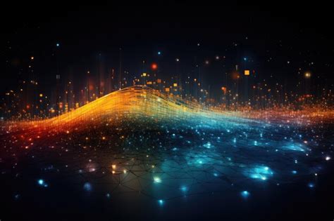 Premium Ai Image Big Data Futuristic Visualization Abstract Network