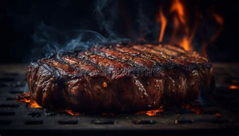 Grilled Sirloin Steak Smoked And Ready To Eat Generated By Ai Stock