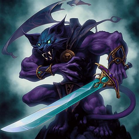 арафед изображение демона с мечом в руке генеративный ай Премиум Ai сгенерированное изображение