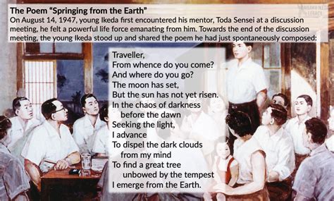 Quotes The Poem “springing From The Earth” Daisaku Ikeda Legacy
